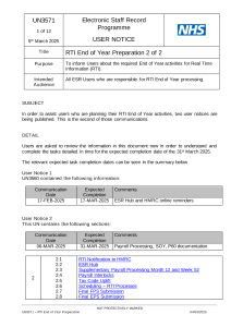 Browse Content - ESR Hub - NHS Electronic Staff Record